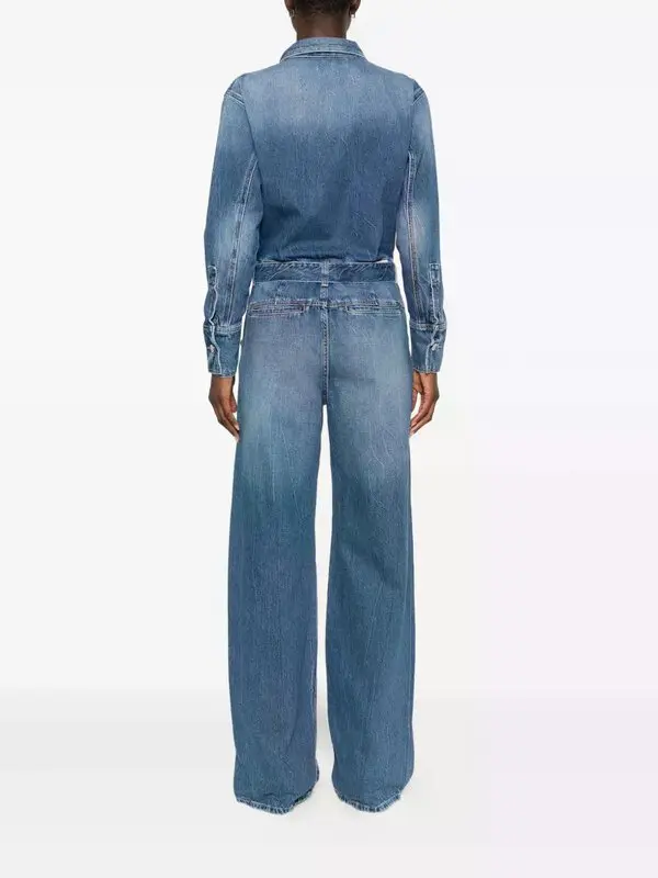 ICON DENIM LOS ANGELES Belted Denim Jumpsuit