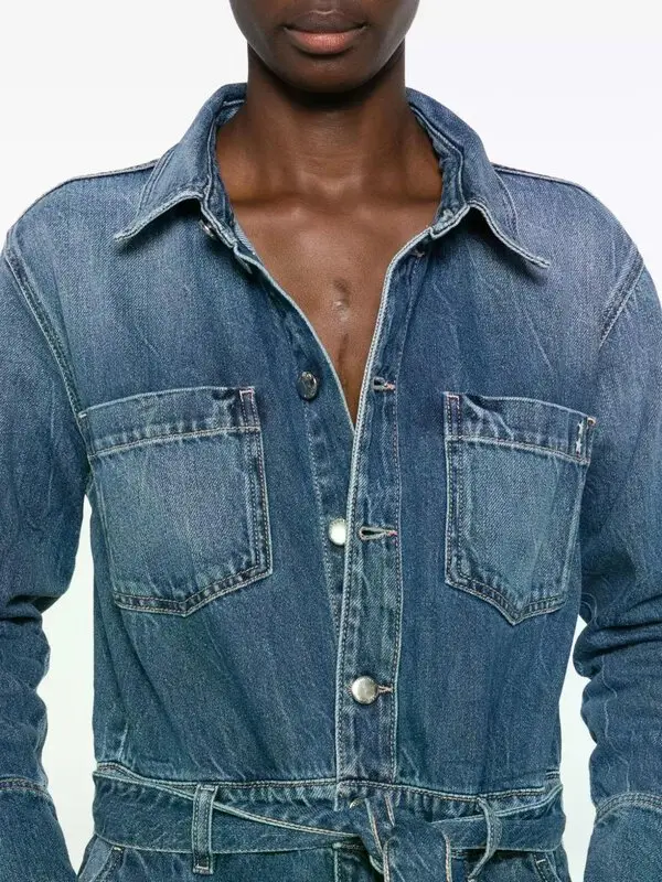 ICON DENIM LOS ANGELES Belted Denim Jumpsuit