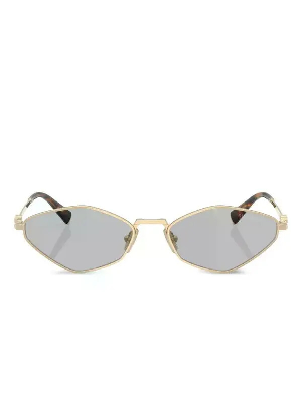 Miu Miu Geometric-frame Sunglasses - Gold