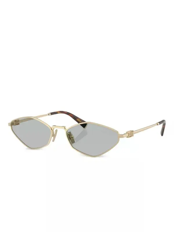 Miu Miu Geometric-frame Sunglasses - Gold