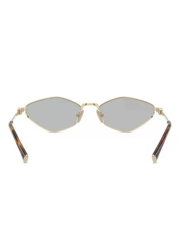Miu Miu Geometric-frame Sunglasses - Gold