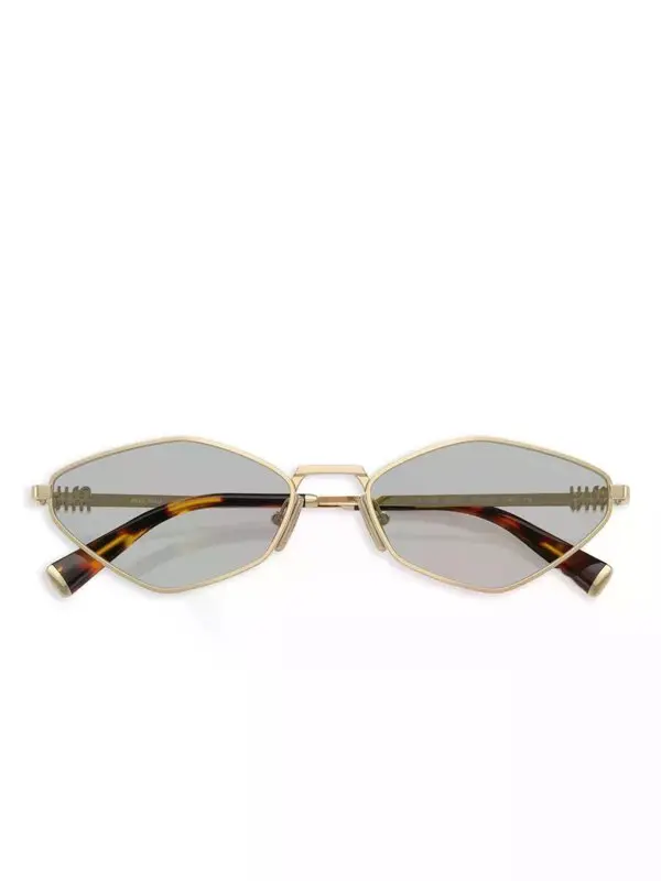 Miu Miu Geometric-frame Sunglasses - Gold
