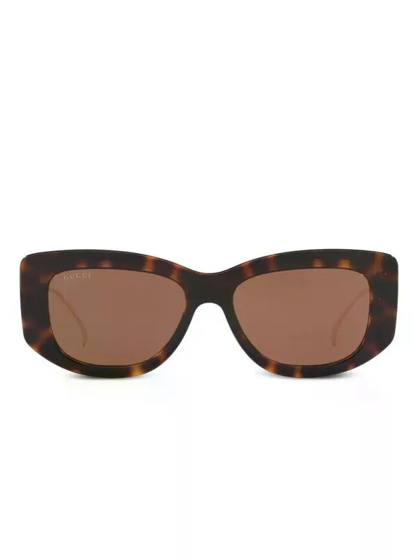 Gucci Rectangle-frame Sunglasses - Brown