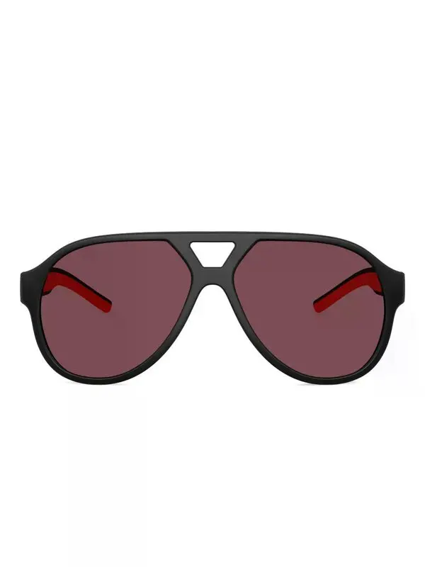 SCUDERIA FERRARI Pilot-frame Sunglasses - Black