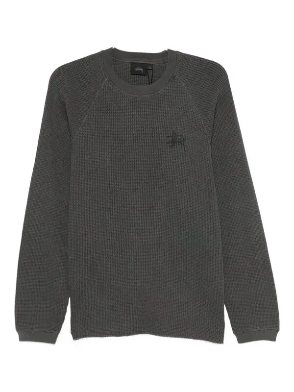 StÜssy Waffle-knit Cotton Sweatshirt