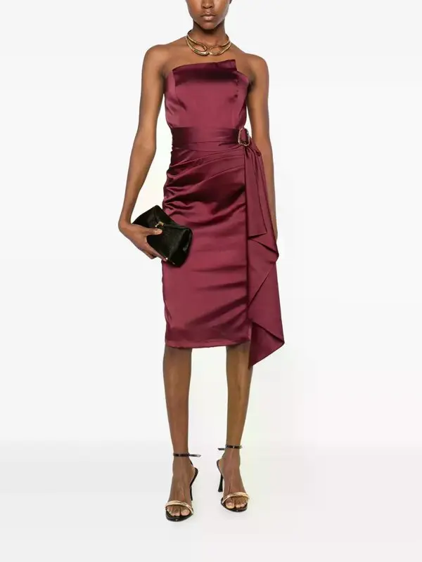BABYLONE PARIS Eureka Belted Midi Dress
