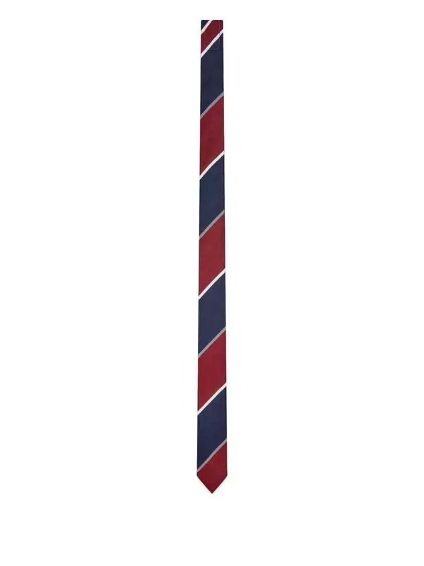 Thom Browne Striped Neck Tie - Red