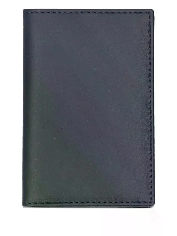 Comme Des Garçons Leather Bi-fold Wallet - Blue