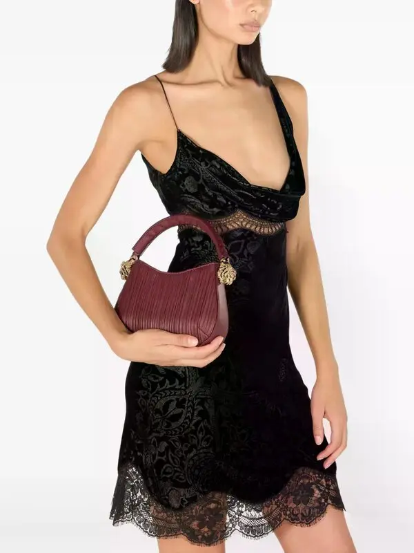 Roberto Cavalli Leather Tote Bag - Red