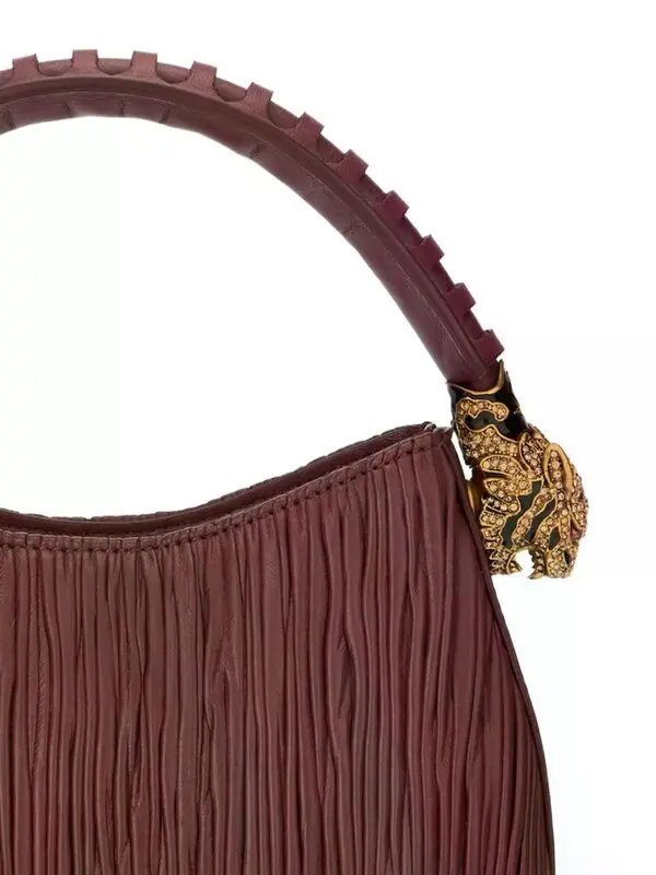 Roberto Cavalli Leather Tote Bag - Red