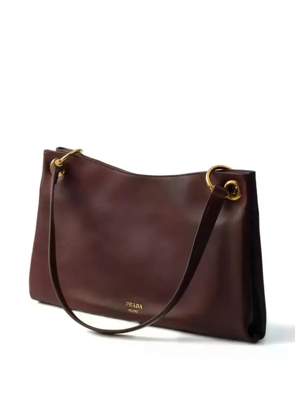 Prada Large Etude Shoulder Bag - Brown