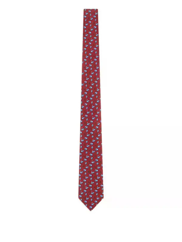 Giorgio Armani Patterned Neck Tie - Red