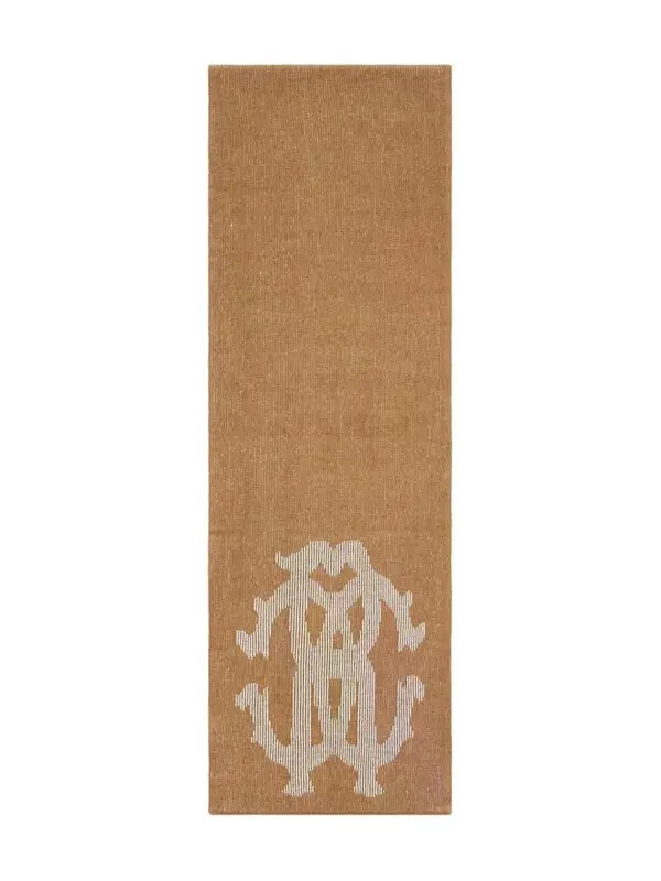 Roberto Cavalli Rc-monogram Scarf - Brown