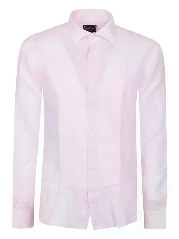 ORIAN Long-sleeved Linen Shirt - Pink