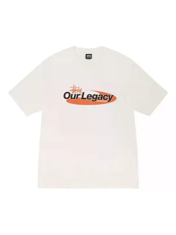 StÜssy X Our Legacy Work Shop Swirl T-shirt - Neutrals