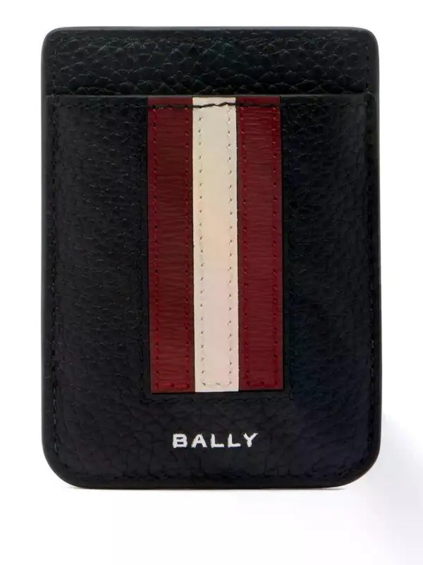 Bally Ribbon Grained-leather Card Holder - Black