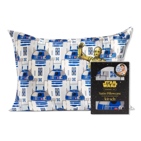 KITSCH X Star Wars Standard Satin Pillowcase - R2-d2 & C-3po