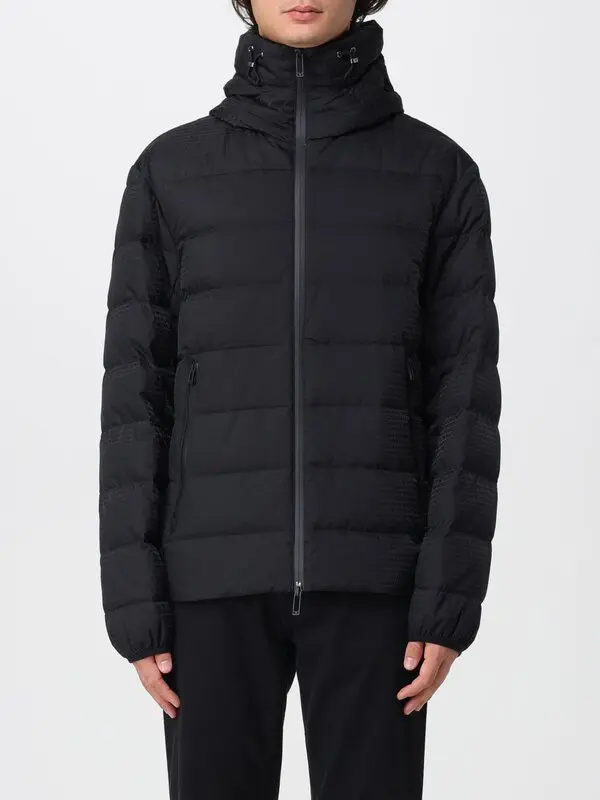 Emporio Armani Hooded Quilted Jacket - Black