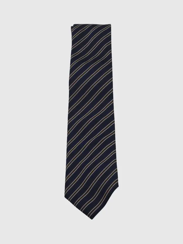 Zegna Striped Neck Tie - Blue