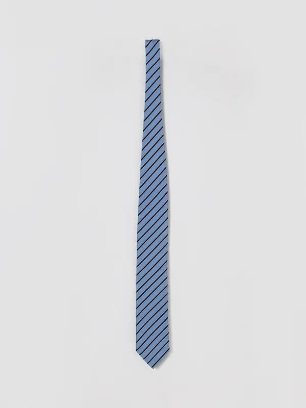 Zegna Striped Neck Tie - Gnawed Blue