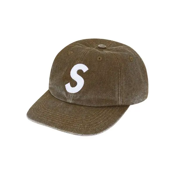 Supreme Pigment Coated Canvas S Logo 6-panel Cap - Green