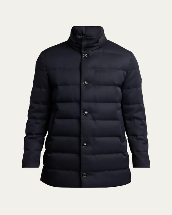 Moncler Quilted Down Long Parka With Hood