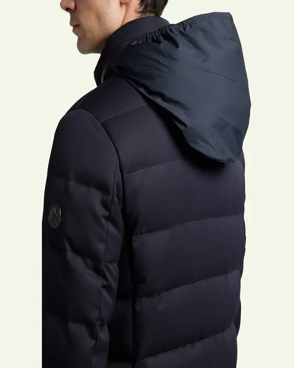 Moncler Quilted Down Long Parka With Hood