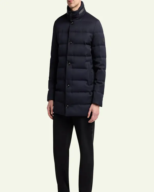 Moncler Quilted Down Long Parka With Hood