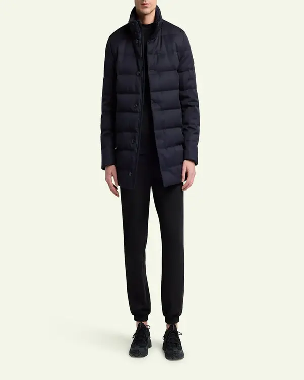 Moncler Quilted Down Long Parka With Hood