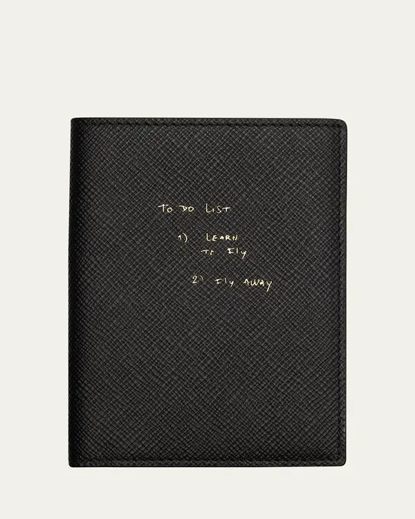 Smythson X Thomas Lelu "to Do List" Panama Leather Passport Cover - #n/a