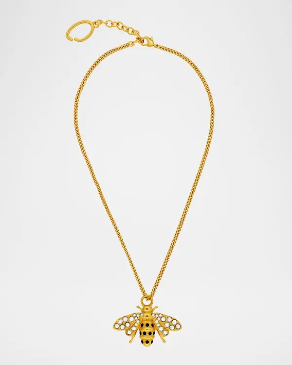 Oscar De La Renta Bee Pendant Necklace - Gold