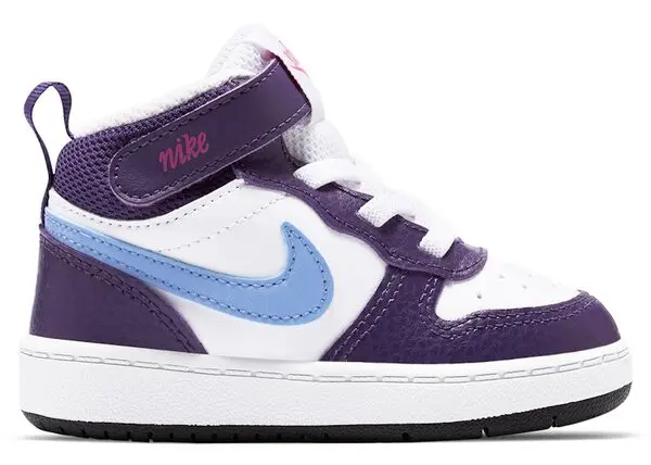 Nike Court Borough Mid 2 Royal Pulse - White/eggplant/active Fuchsia
