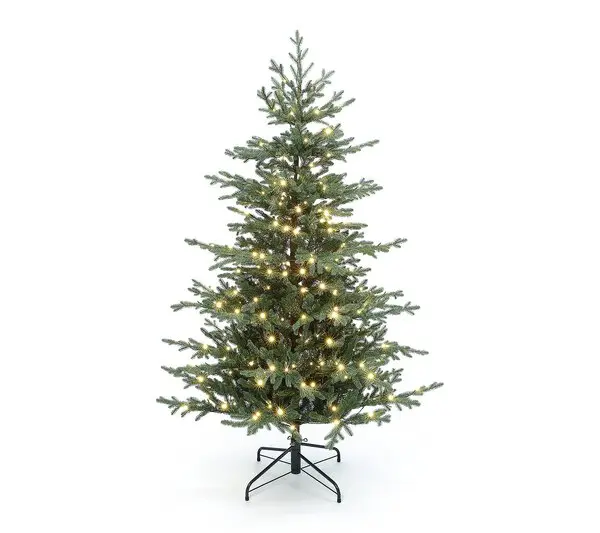 LUXEN HOME Luxenhome 6ft Pre-lit Artificial Fir Christmas Ree With Stand - One-color