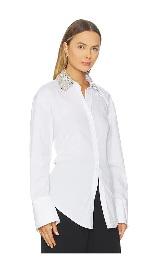 SIMONMILLER Loch Embellished Button Up - Macadamia