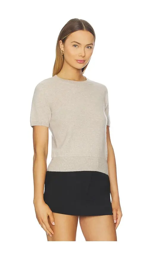 Naadam Cashmere Short Sleeve Cropped Pullover
