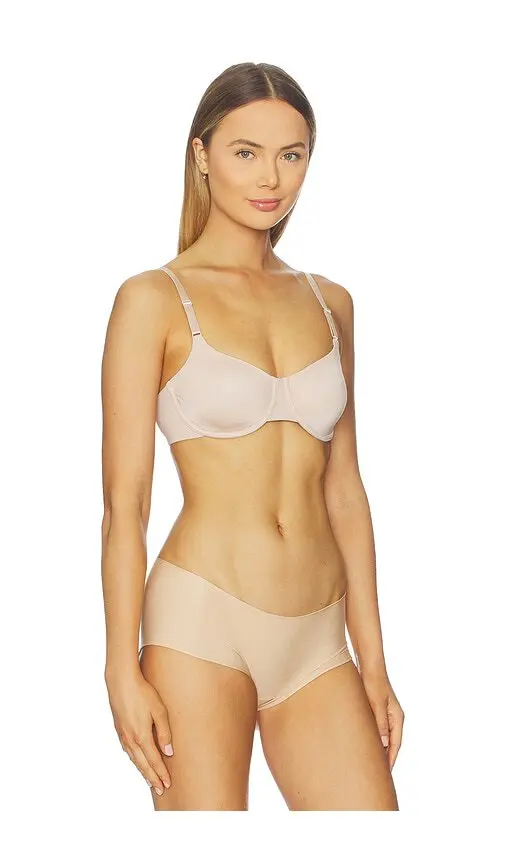 Natori Liquid Smooth Shape Minimizer Bra In Beige
