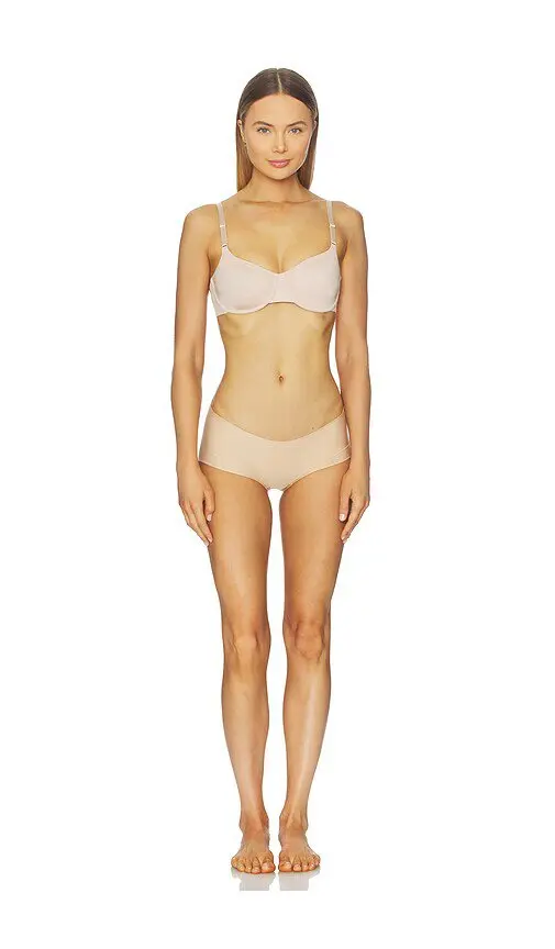 Natori Liquid Smooth Shape Minimizer Bra In Beige