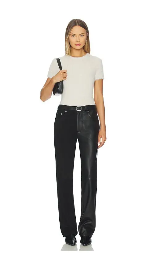 Helmut Lang Eyelash Knit Cropped Tee - Ivory