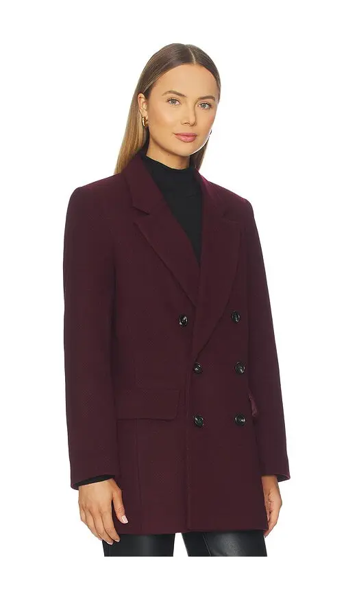 PISTOLA Emory Short Double Breasted Wool Coat