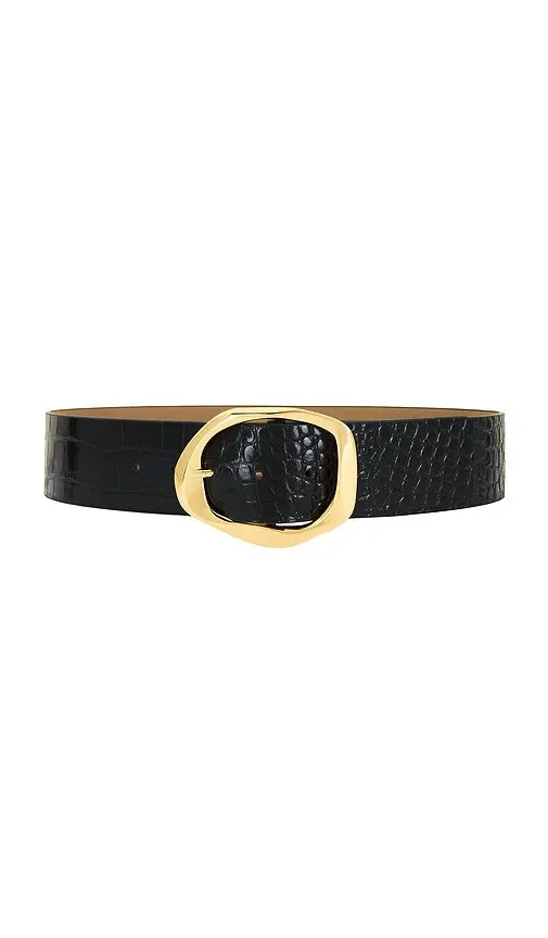 B-low The Belt Edmond Croco Belt - Black & Gold