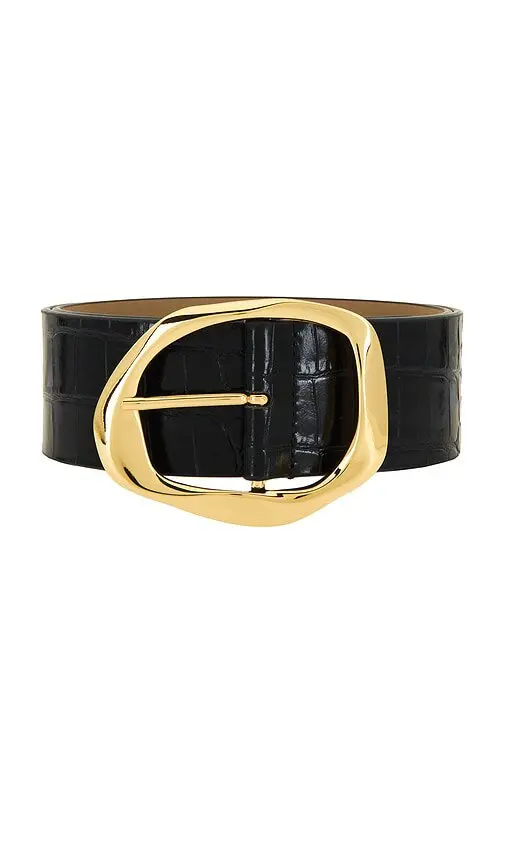 B-low The Belt Edmond Croco Belt - Black & Gold