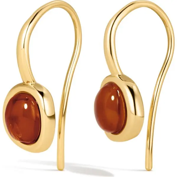 LUV AJ Amber Honey Hook Threader Earrings - Gold
