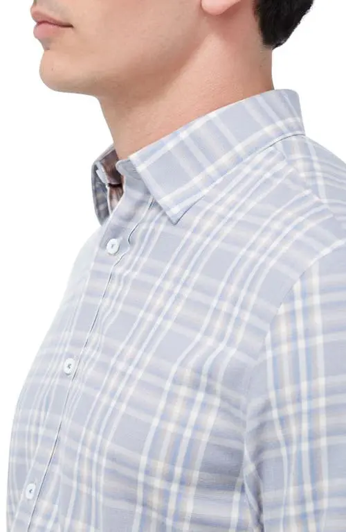 Bugatchi Karl Shaped Fit Plaid Performance Button-up Shirt