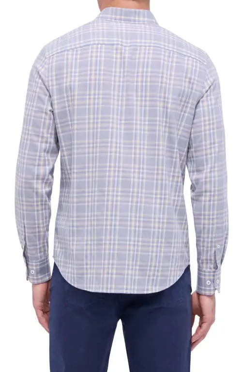 Bugatchi Karl Shaped Fit Plaid Performance Button-up Shirt