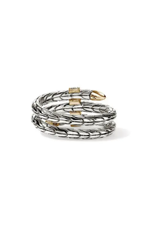 John Hardy Triple Spear Flex Ring - Silver And Gold