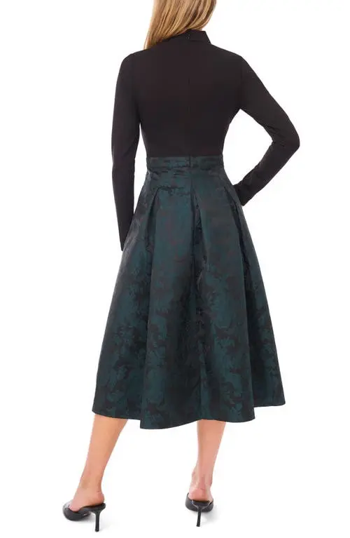 Ted Baker London Long Sleeve Mixed Media Dress