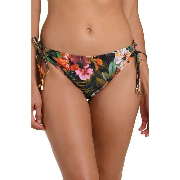 La Blanca Tropical Hideaway Adjustable Bikini Bottoms - Brown Multi