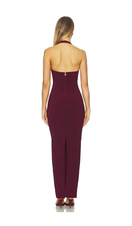 NOOKIE Natalia Halter Maxi Dress - Wine