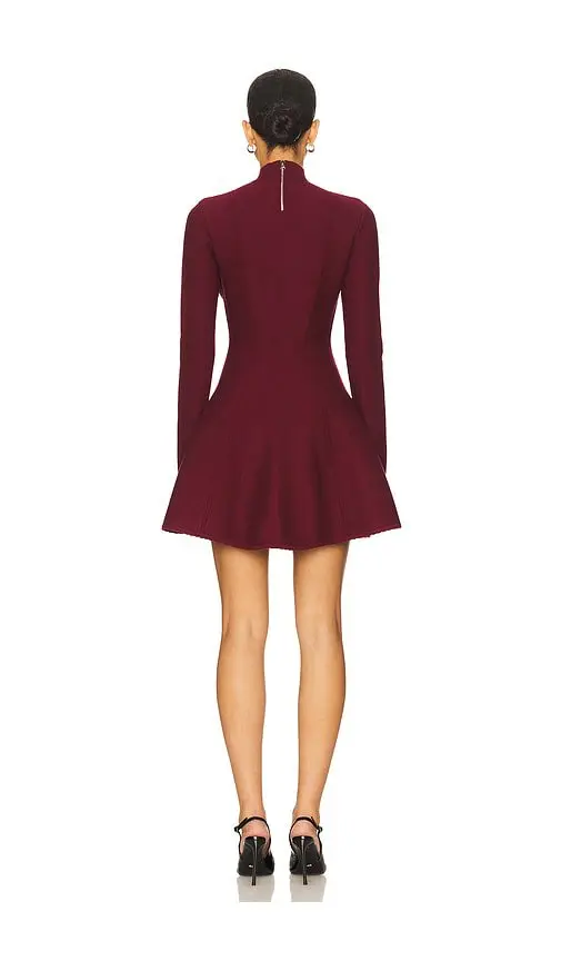 FLEUR DU MAL Long Sleeve Flared Corset Dress