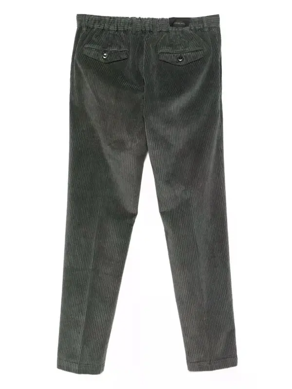 MICHAEL COAL Pleated Corduroy Trousers - Green